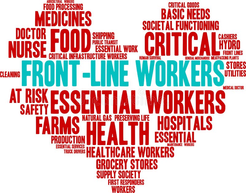 Line of Workers with One Falling into a Trap Door Stock Illustration ...