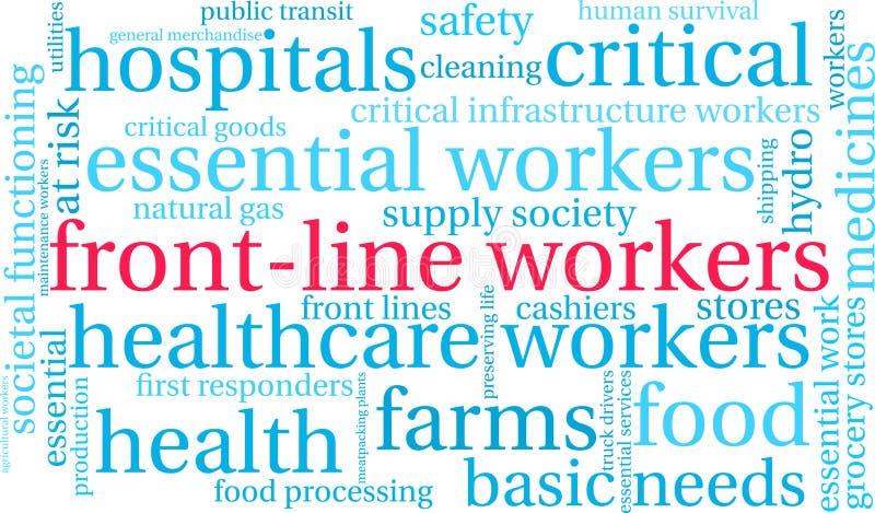 Front Line Workers Word Cloud Stock Vector - Illustration of lines ...