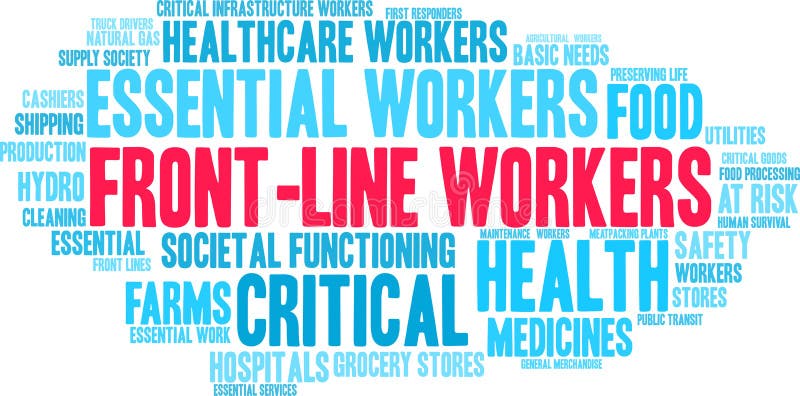 Line of Workers with One Falling into a Trap Door Stock Illustration ...