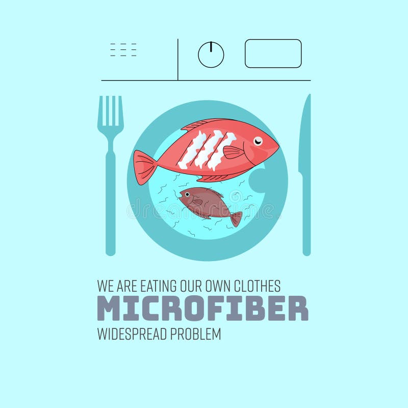 Ocean Plastic Pollution in the Shape of a Fish Stock Illustration ...