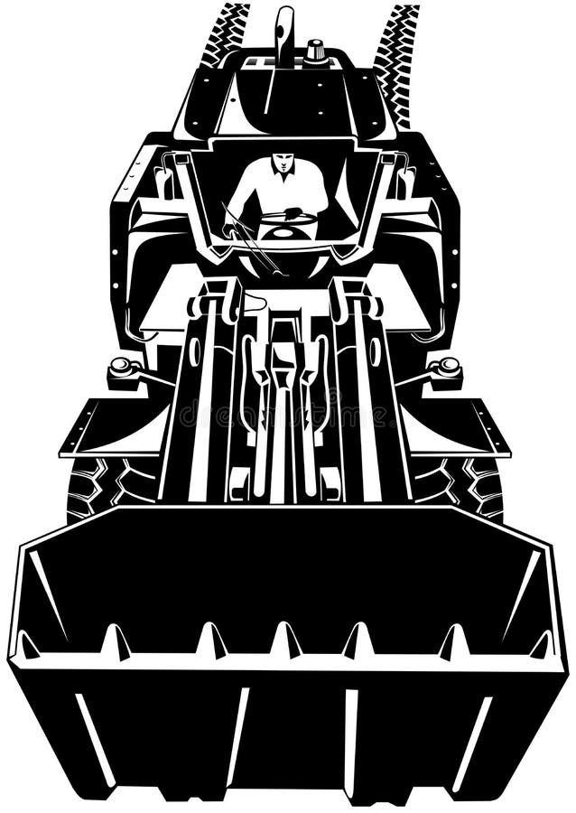 Front loader stock vector. Illustration of mover, front - 4386179