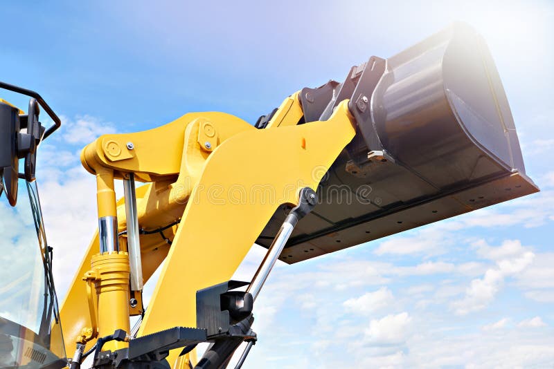 Front Loader Bucket Industrial Stock Image - Image of machines ...