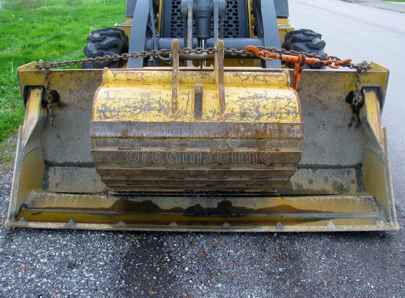 Front Loader Bucket and Scoop Stock Photo - Image of front, hanging ...