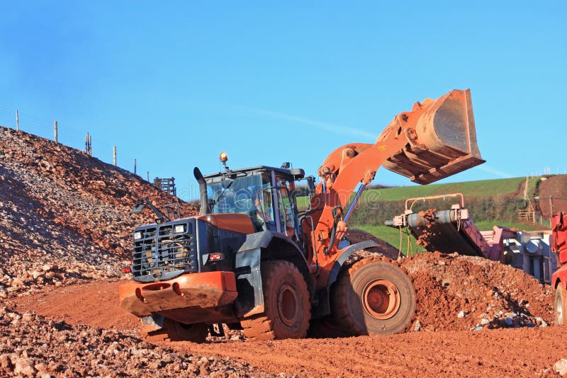 Front loader working stock photo. Image of works, digger - 85124868