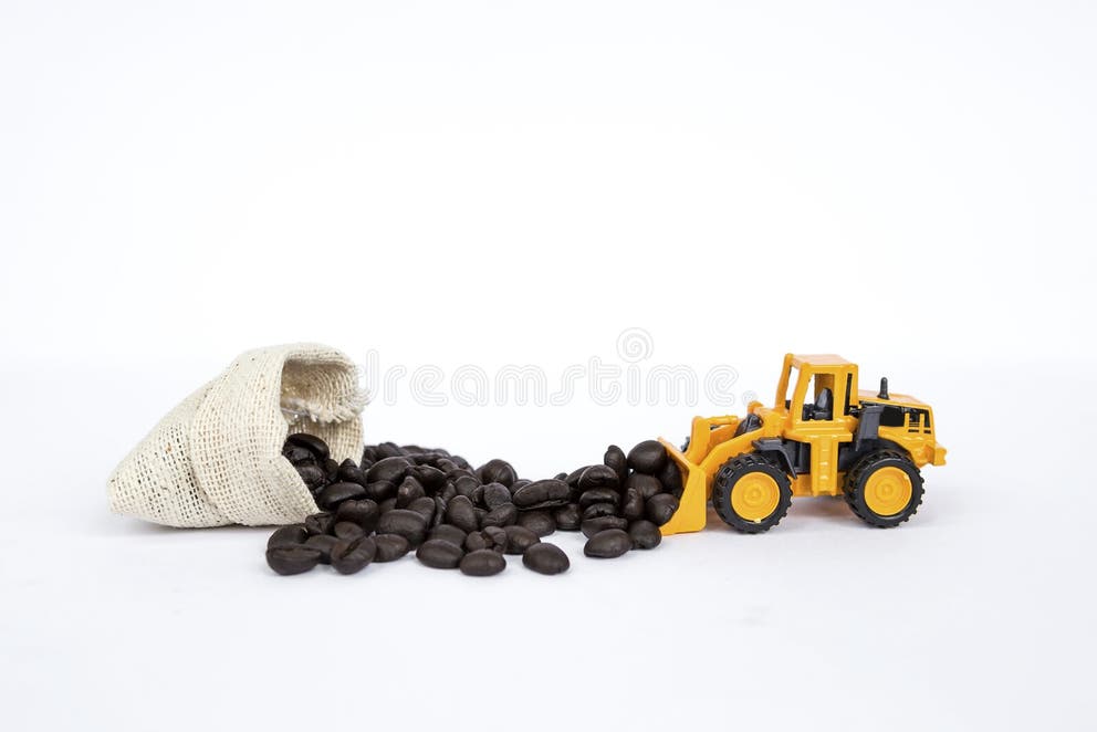 Front Loader Truck Moving Coffee Bean Stock Photo - Image of loader ...
