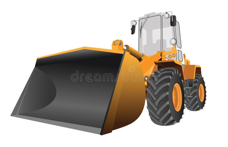 Front loader vector stock vector. Illustration of heavy - 80500701