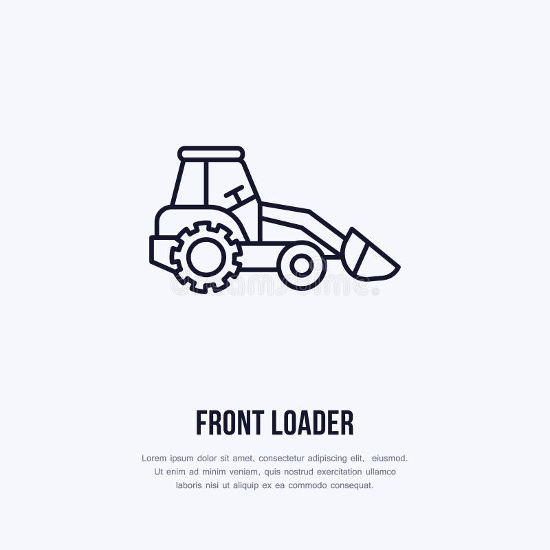 Front Loader Illustration stock vector. Illustration of construction ...