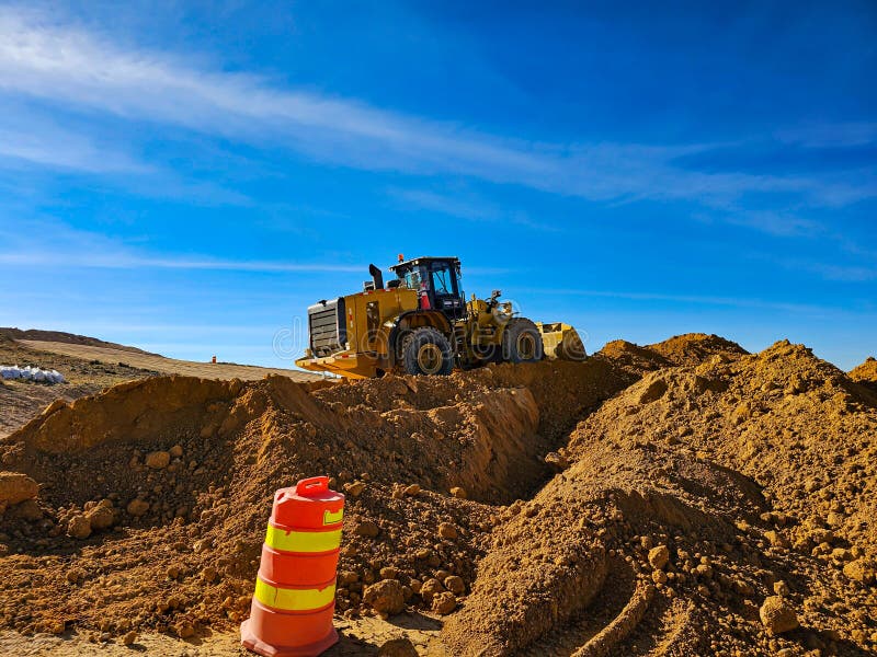 Front Loader Working on Bulkearthworks Stock Photo - Image of industry ...