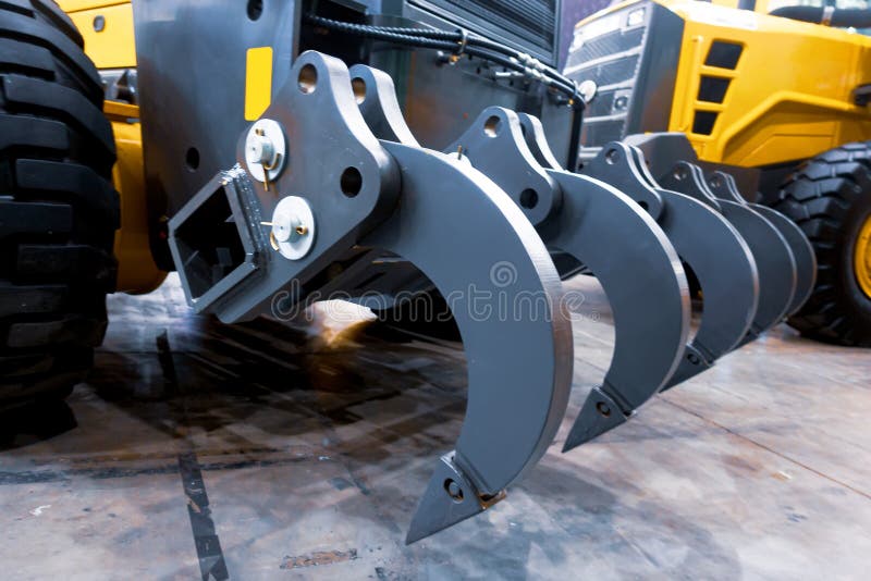 Front Loader with Yellow Bucket Stock Photo - Image of heavyweight ...