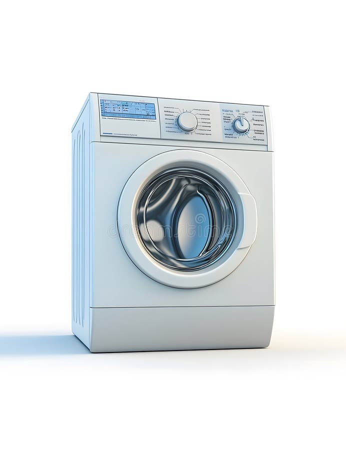 Front-loading Washing Machine for Laundry Tasks Stock Illustration ...