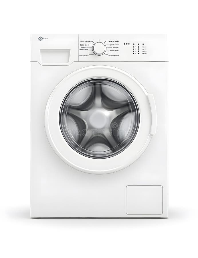 Front-loading Washing Machine for Laundry Tasks Stock Illustration ...
