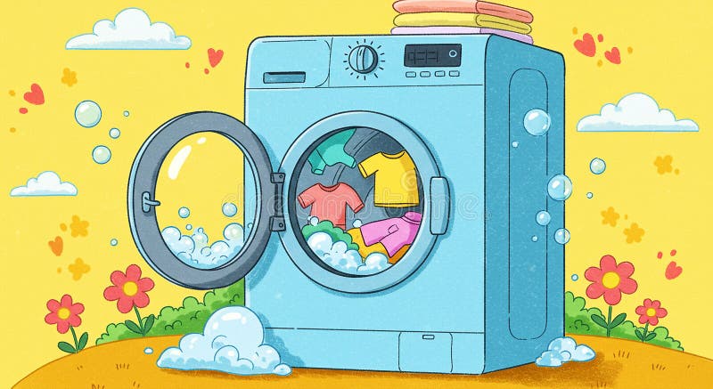 Washing Machine Front Door Open Stock Illustrations – 406 Washing ...