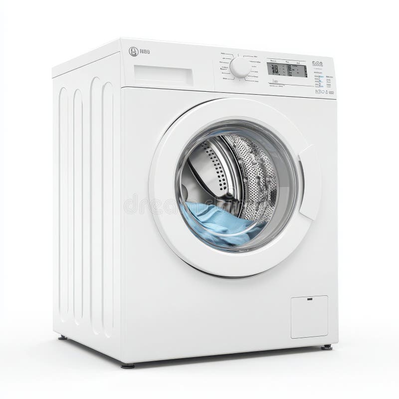A Front-loading Washing Machine with a Transparent Door and Control ...