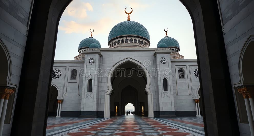 The Front of the Lobby Mosque Stock Image - Image of ramadan, mosque ...