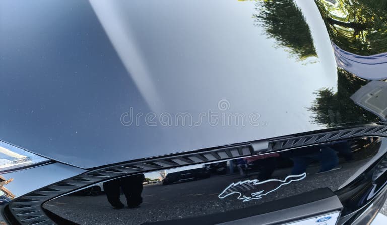 Front Logo of a Ford Mustang Mach-E Car Editorial Photography - Image ...