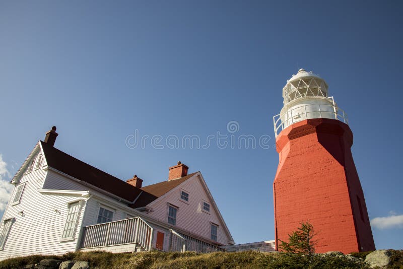 Front of Long Point Lighthouse, Twilingate, Canada Stock Photo - Image ...