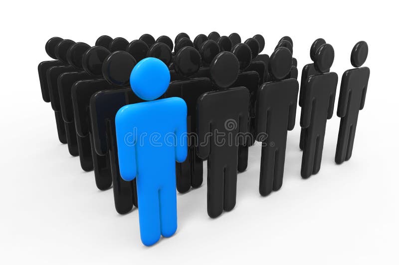 Front Man for Leadership Concept Stock Illustration - Illustration of ...