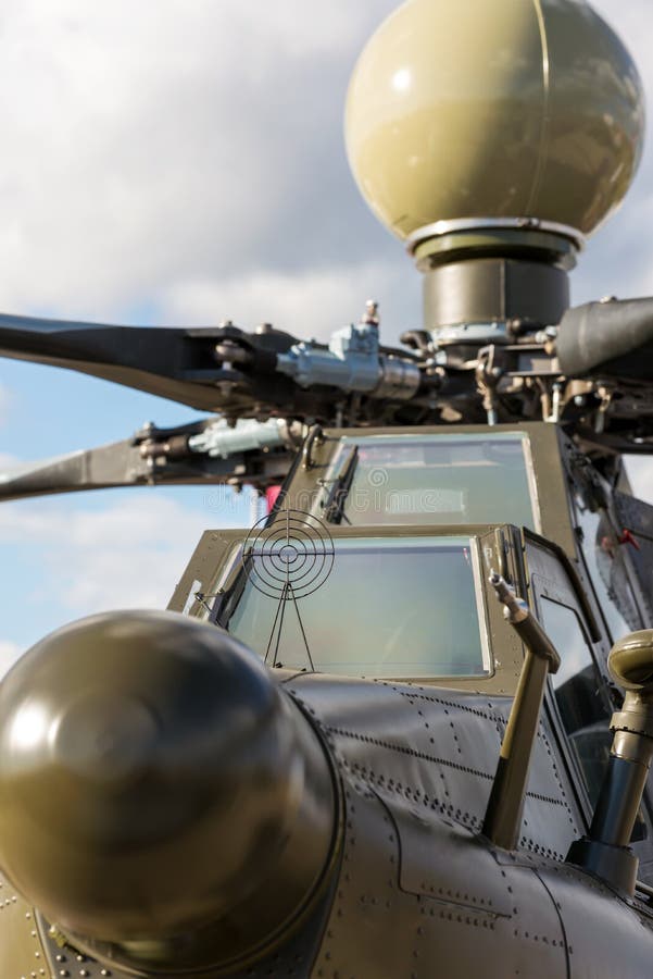 Front of an Military Attack Helicopter Stock Image - Image of ...