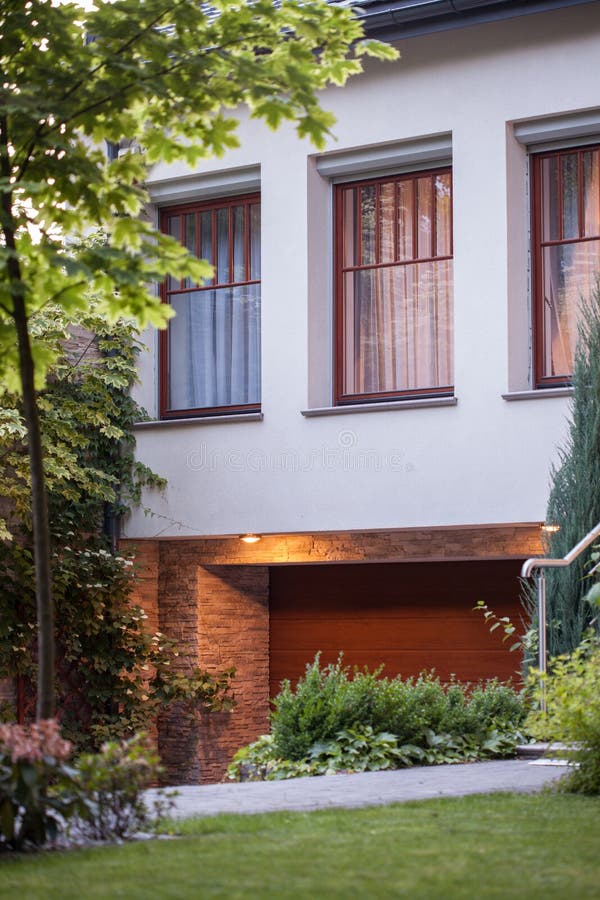 Front of modern building stock image. Image of residential - 56355141