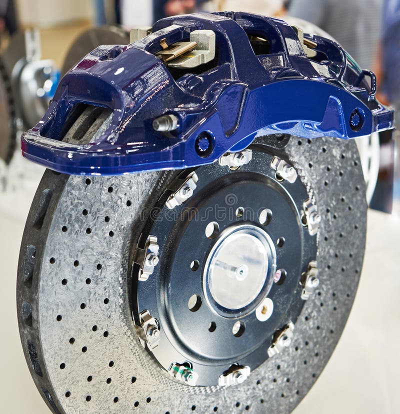 Front Monoblock Caliper and Front Brake Disc Stock Photo - Image of ...