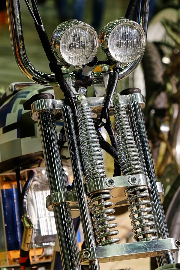 Front motorcycle headlight stock image. Image of front - 93598175