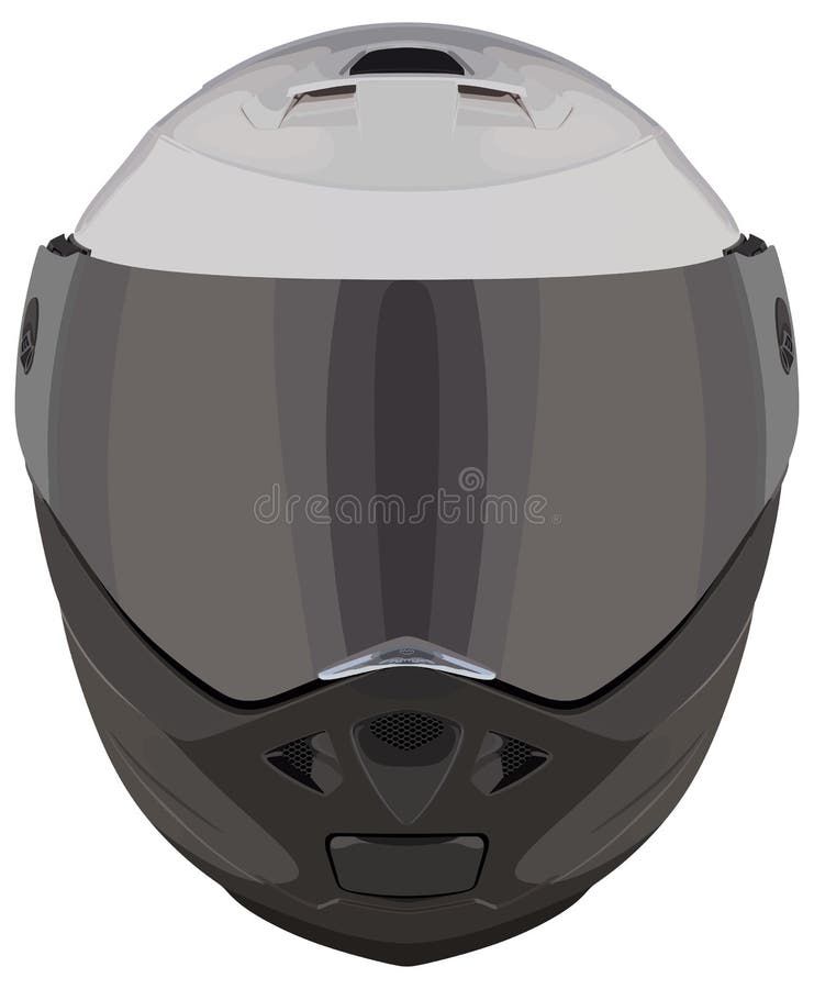 Front motorcycle helmet stock vector. Illustration of human - 135148473