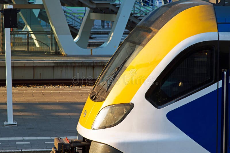 Front of a NS Sprinter Train, Netherlands Editorial Image - Image of ...