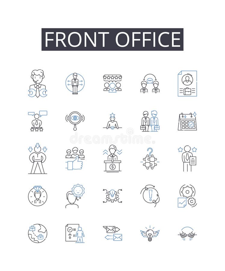 Front Office Line Icons Collection. Loyalty, Devotion, Persistence ...