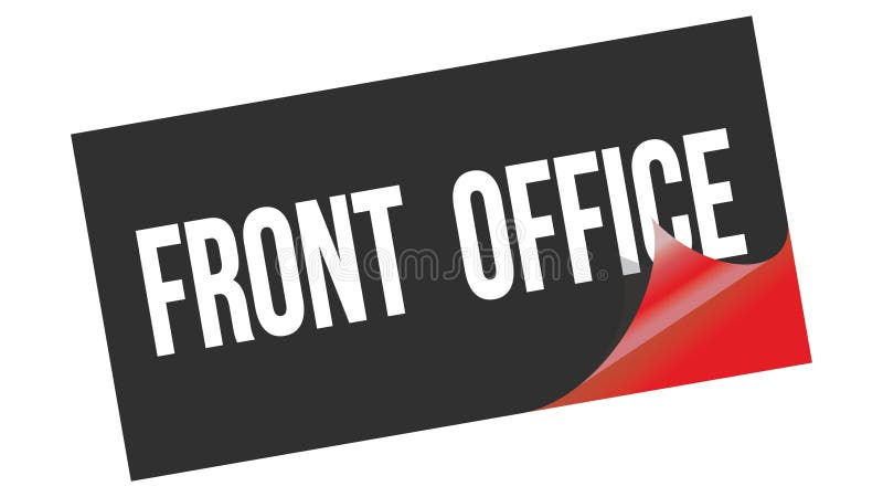 FRONT OFFICE Text on Black Red Sticker Stamp Stock Illustration ...