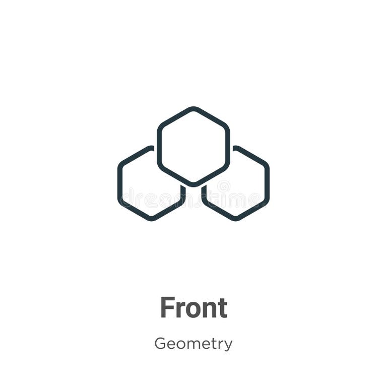 Front Outline Vector Icon. Thin Line Black Front Icon, Flat Vector ...