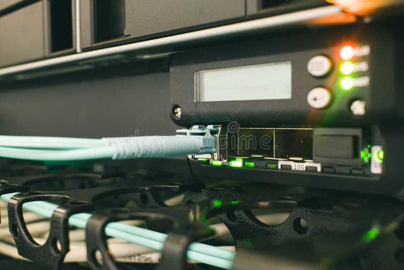 Front Panel of the Central Router with High-speed 10G Connection ...