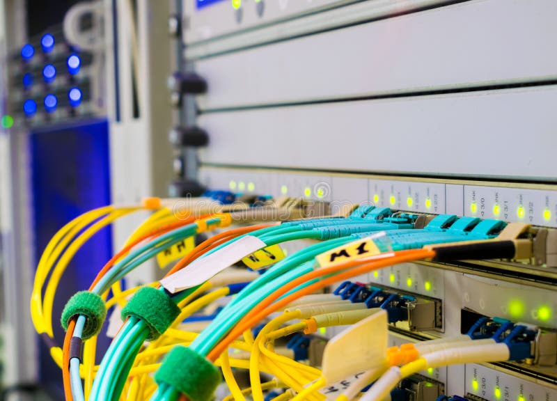 The Front Panel of the Central Router is Located in the Server Rack of ...