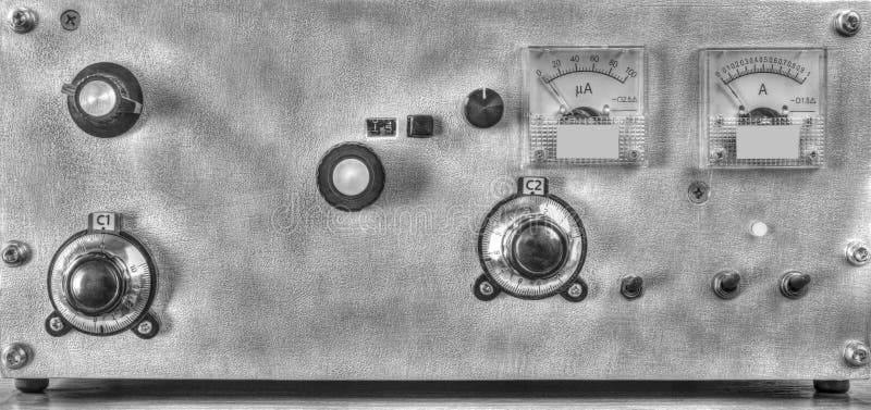Front Panel of a High Frequency Power Amplifier with Vacuum Tubes Stock ...