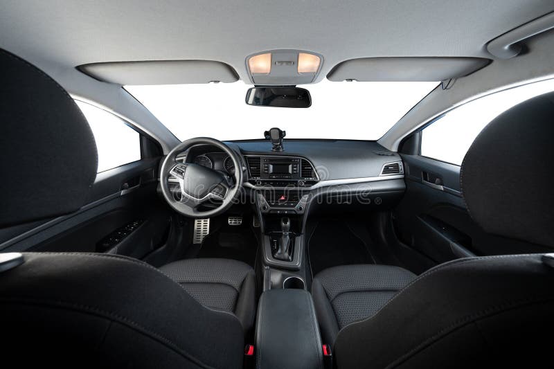 Front Panel of Modern Car with Windshield Stock Photo - Image of ...