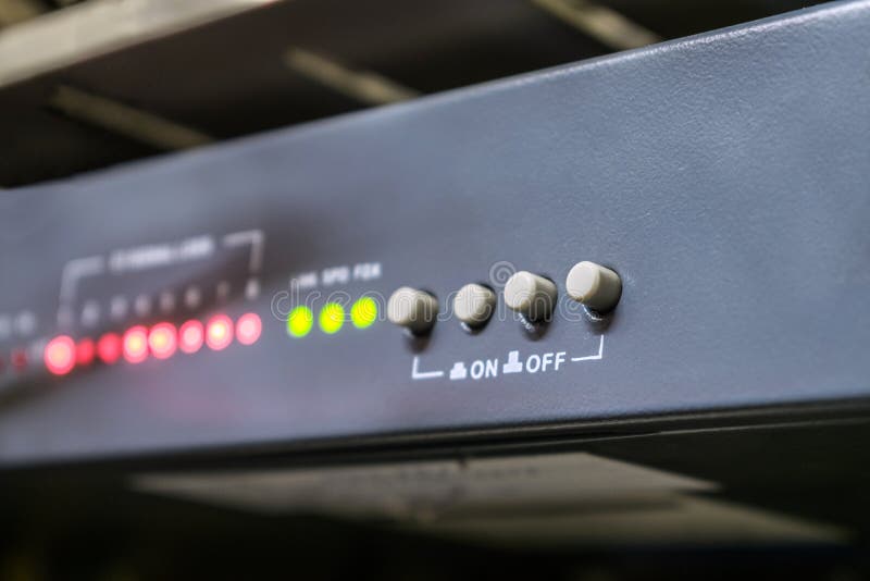 The Front Panel of the Optical Multiplexer is in the Server Room of the ...