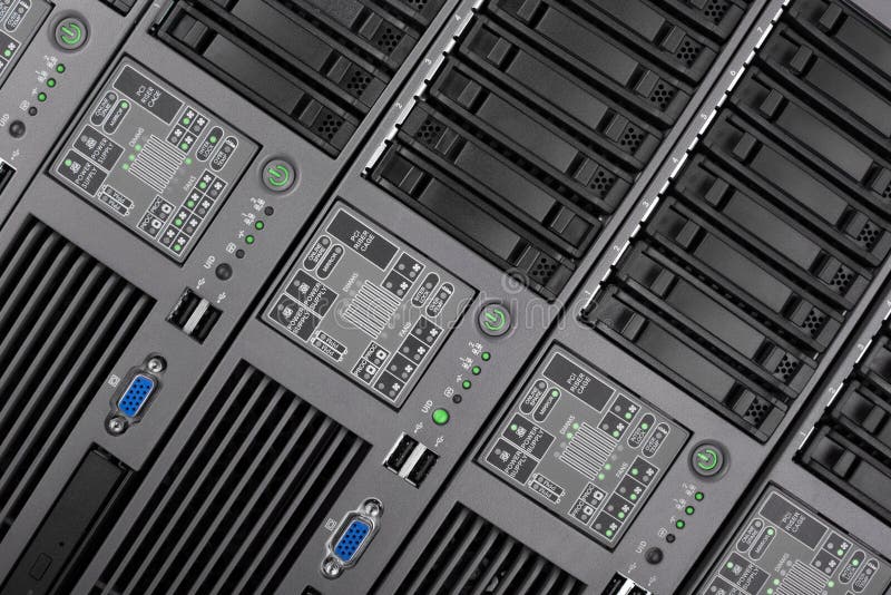 The Front Panel of the Server Closeup. Internet Technology, Obsolescent ...