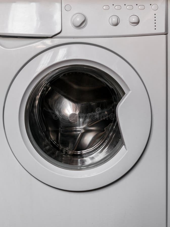 The Front Panel of the Washing Machine is White Stock Photo - Image of ...