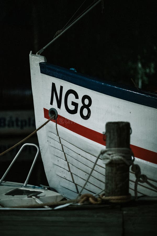 Front Part of a Boat in a Small Town Harbour Editorial Photography ...