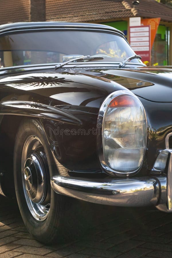 Front Part of a Classic Retro Mercedes 300SL in Closeup Editorial Stock ...
