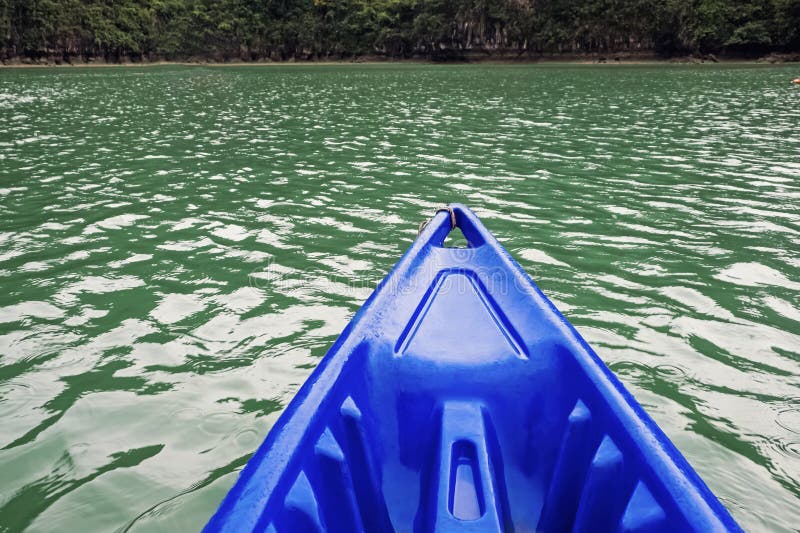 Front Part of Kayak in the Calm Water Stock Image - Image of tourism ...