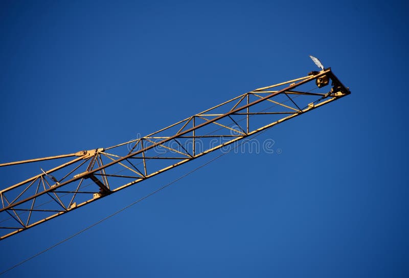 Front Part of a Large Crane of a Construction Site in Front of a Stock ...