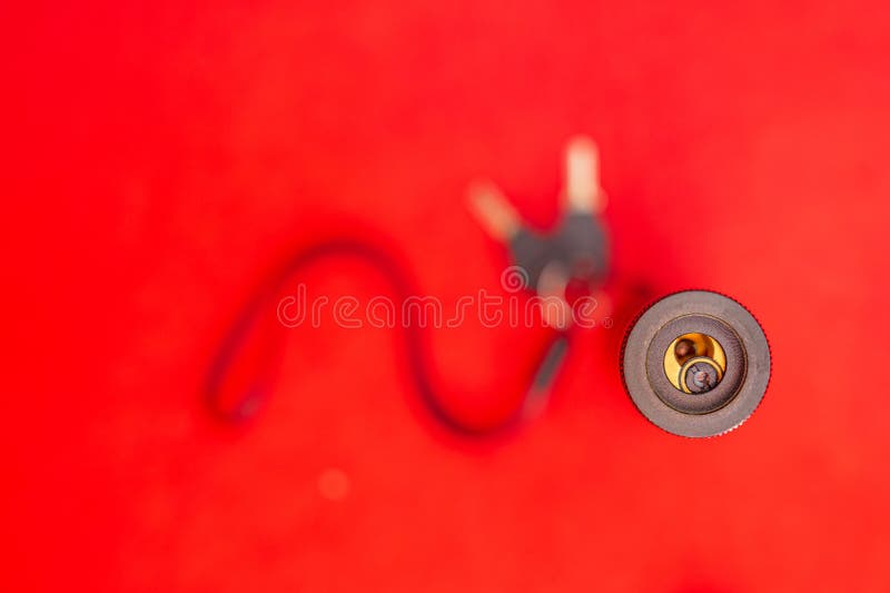 Front Part of Laser Pointer with Two Colors of Light, Red and Green ...