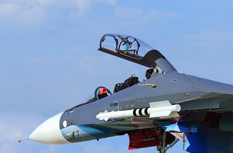 Front part of military jet stock image. Image of cockpit - 61780259