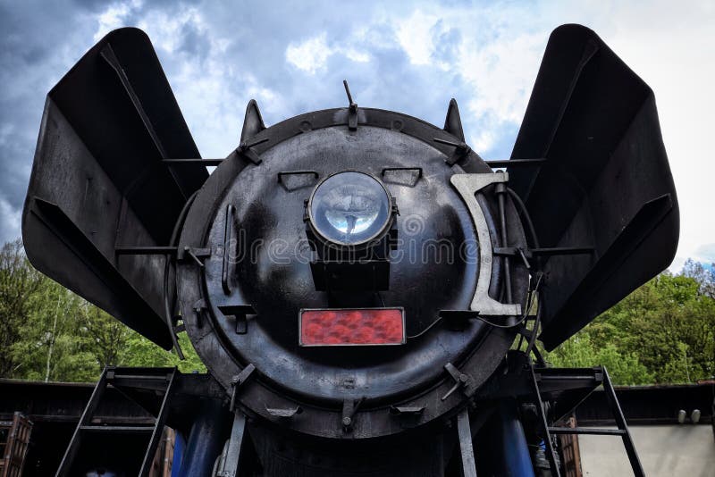 Front Part of Old Steam Engine Boiler Stock Photo - Image of central ...