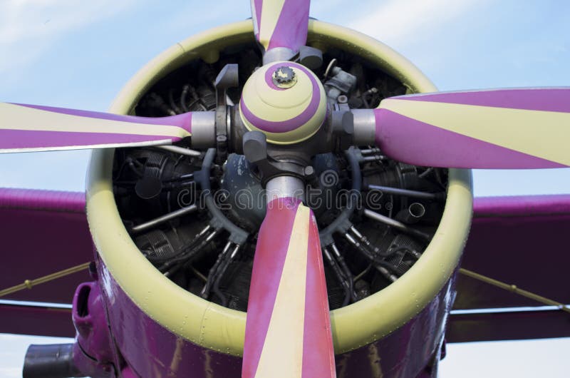 Front Part of Small Light Aircraft Stock Image - Image of fuselage ...