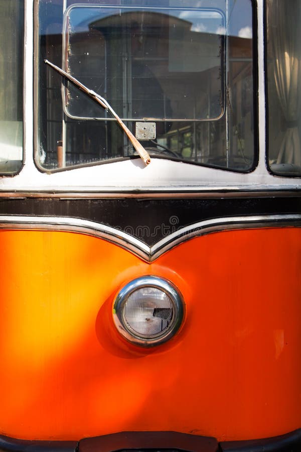 The Front Part of a Tram in Sunlight Stock Photo - Image of trolleybus ...