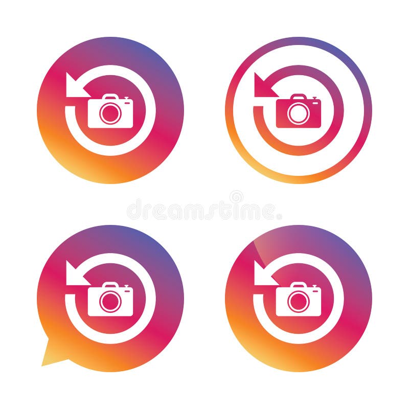 Front Photo Camera Sign Icon. Change Symbol. Stock Vector ...