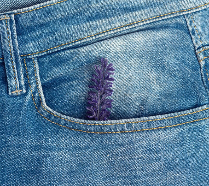 Front Pocket of Blue Classic Jeans, Full Frame Stock Photo - Image of ...