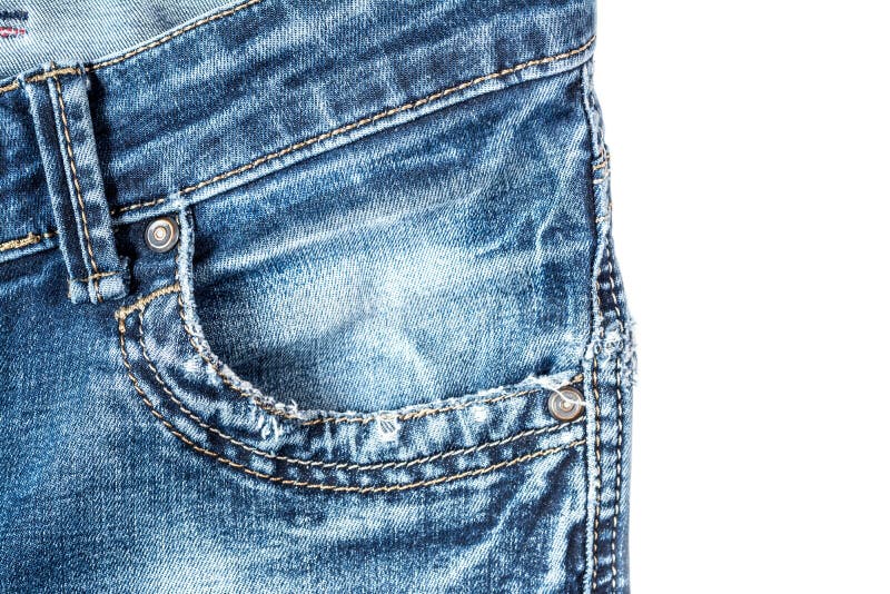 Blue Jeans Close Up Of Stitching Stock Image - Image of line, folded ...
