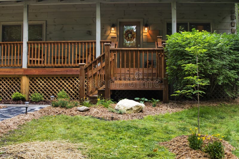 Front Porch on Cabin stock photo. Image of front, rustic - 57789102
